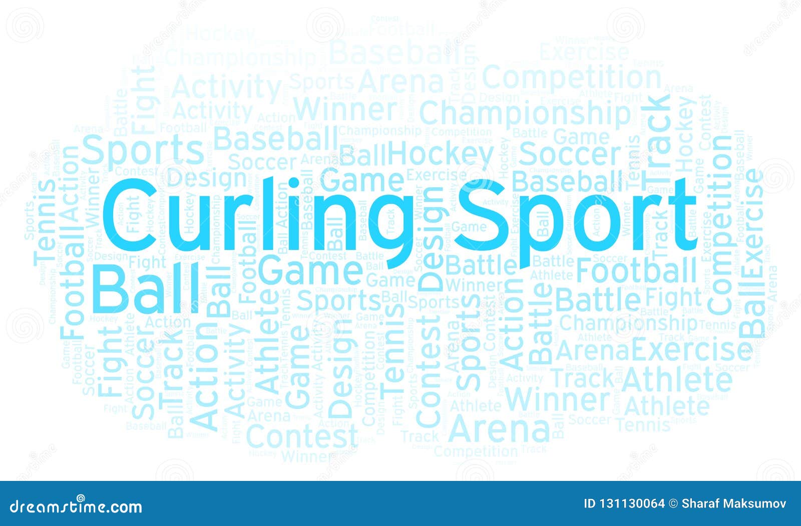 Curling Sport word cloud. stock illustration. Illustration of tennis ...