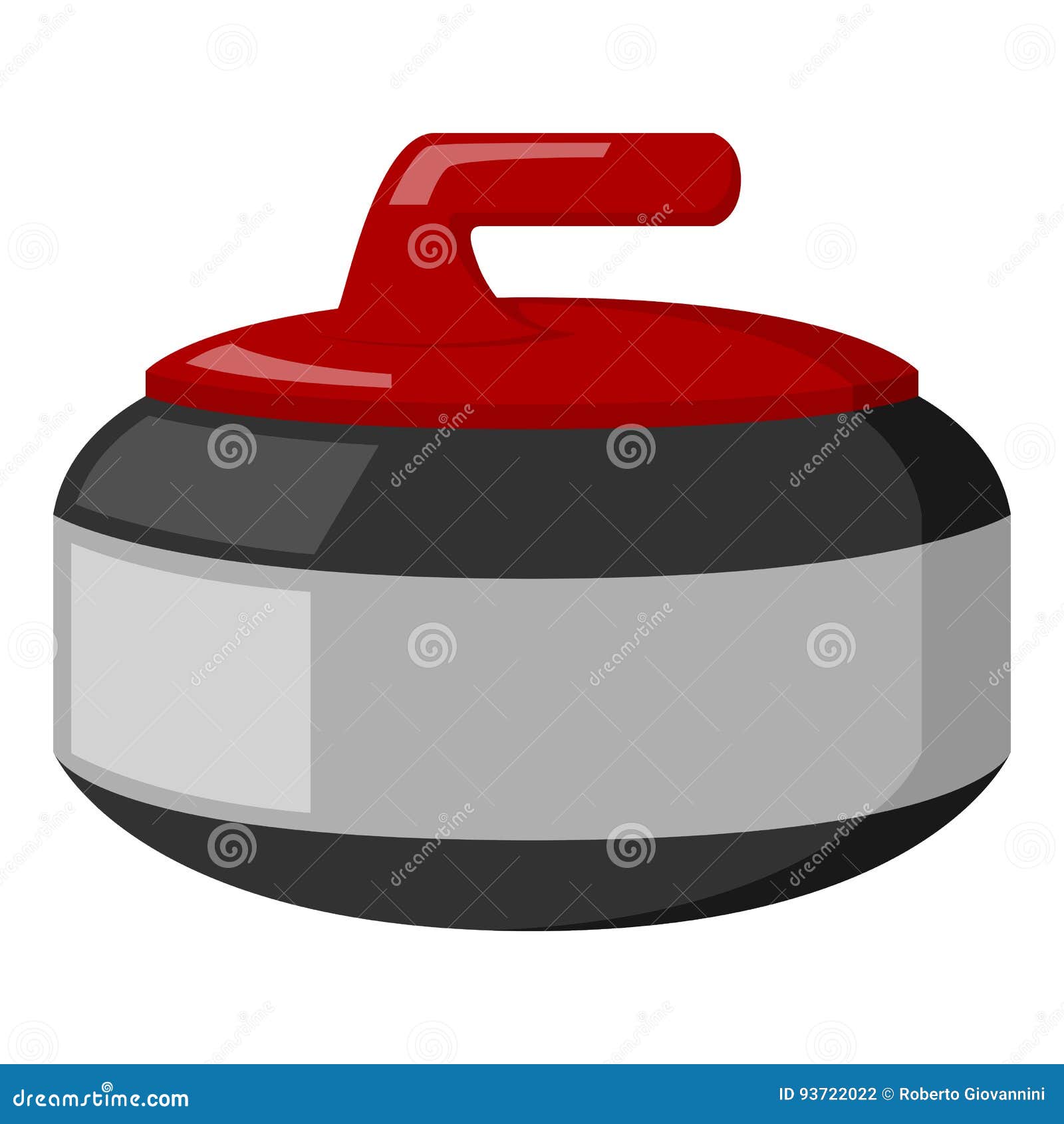 Curling Stone Isolated On A Transparent Background Cartoon Vector ...