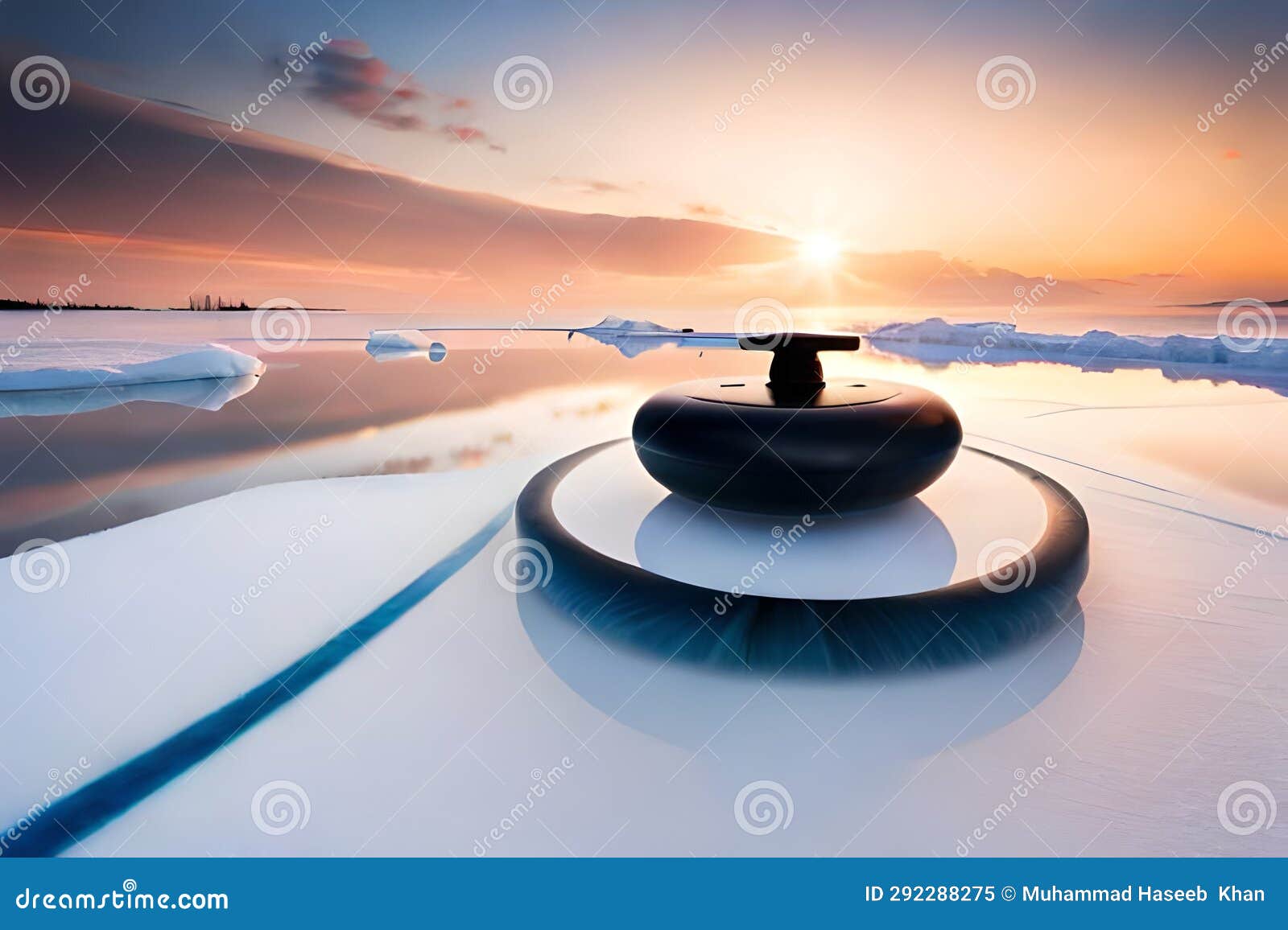 A Curling Stone Gliding Gracefully Across a Perfectly Smooth Ice ...