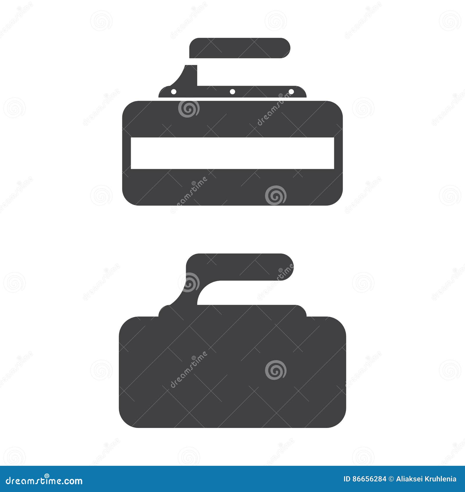 Curling Stone Icon stock vector. Illustration of simple - 86656284