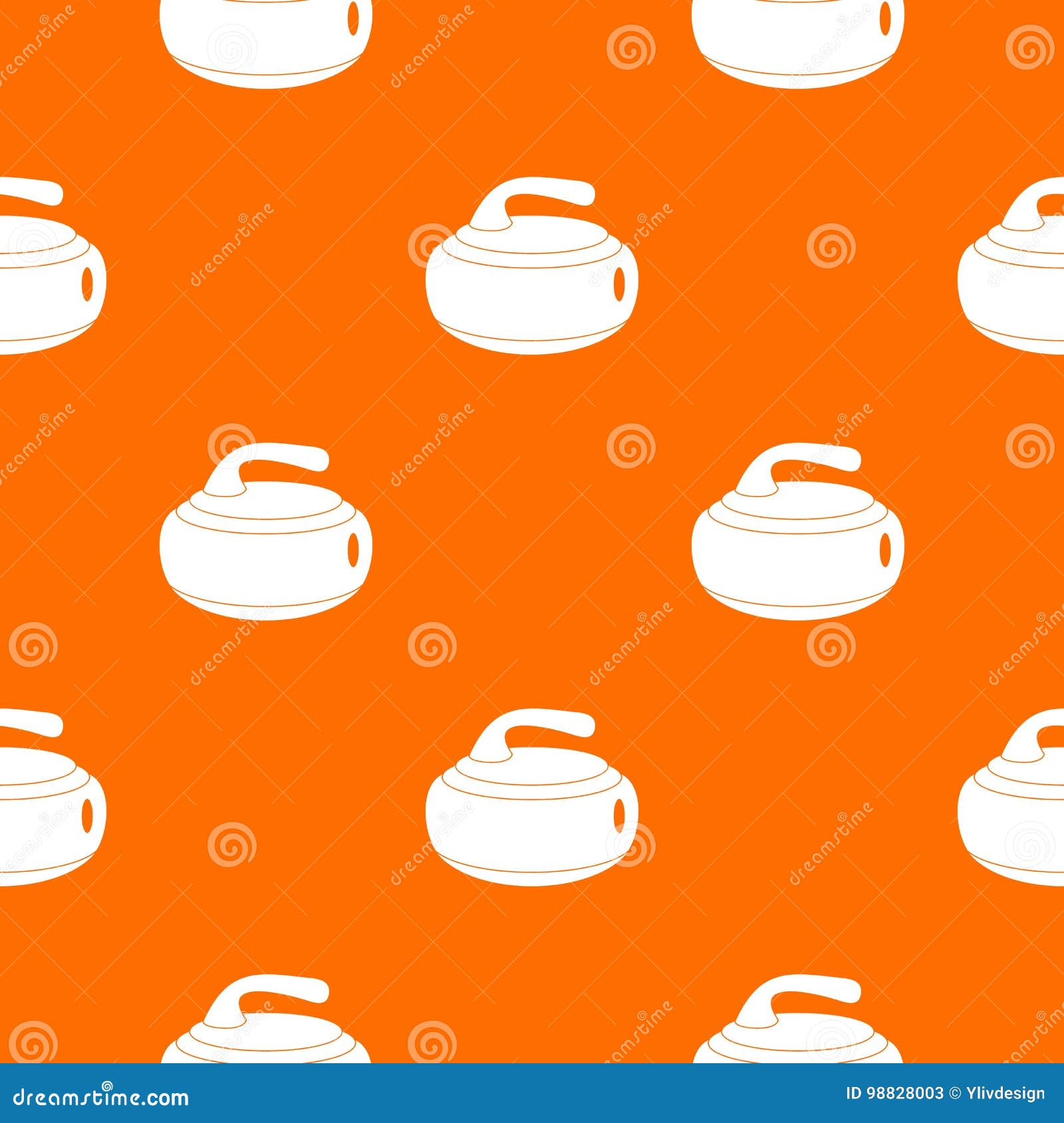 Curling Stone Pattern Seamless Stock Vector - Illustration of cold ...