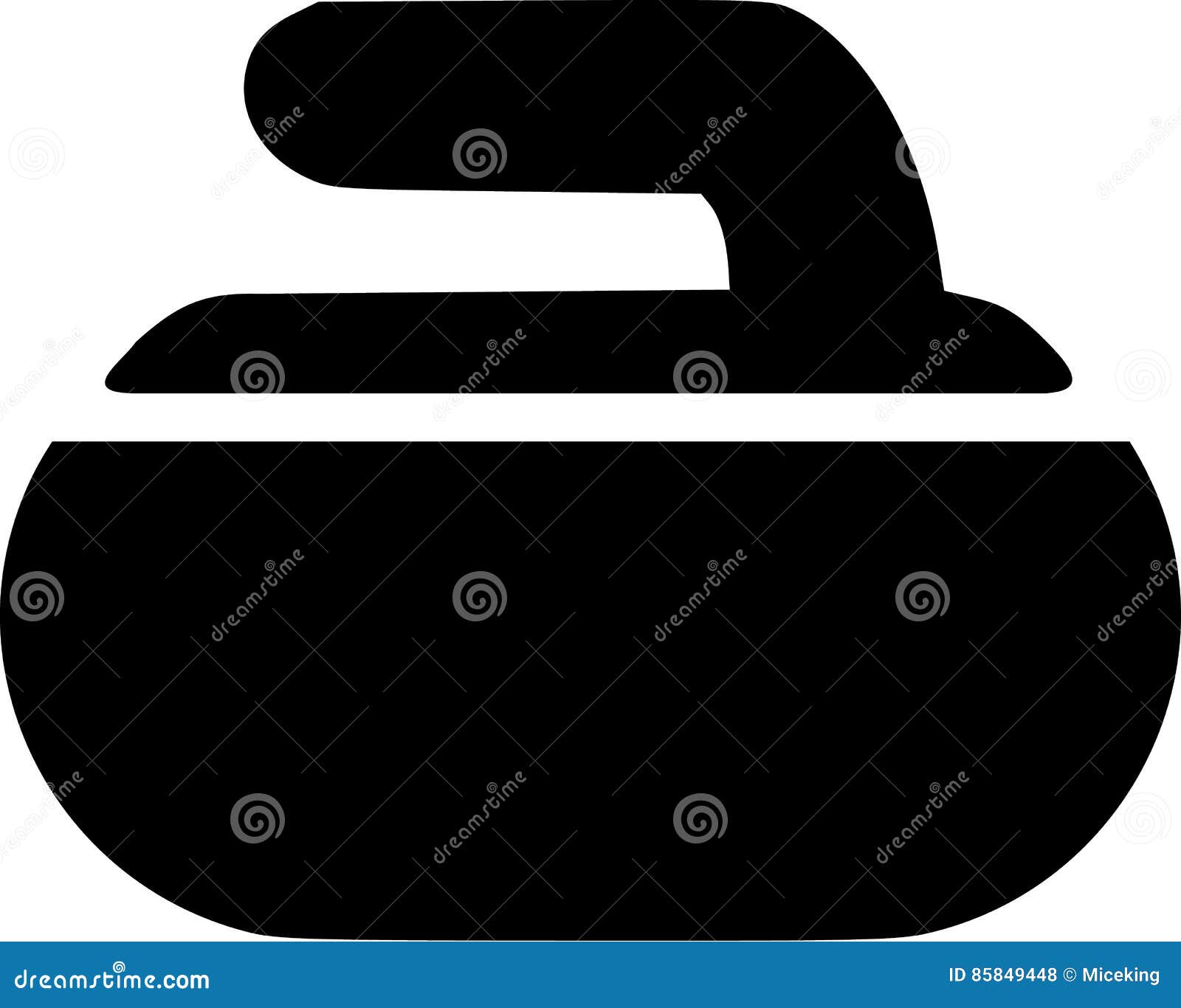 Curling Stone Rock stock vector. Illustration of player - 85849448