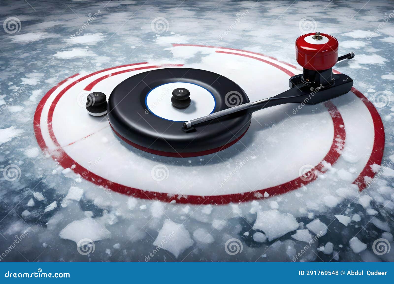 A Curling Stone Sliding Gracefully Across the Ice Stock Illustration ...