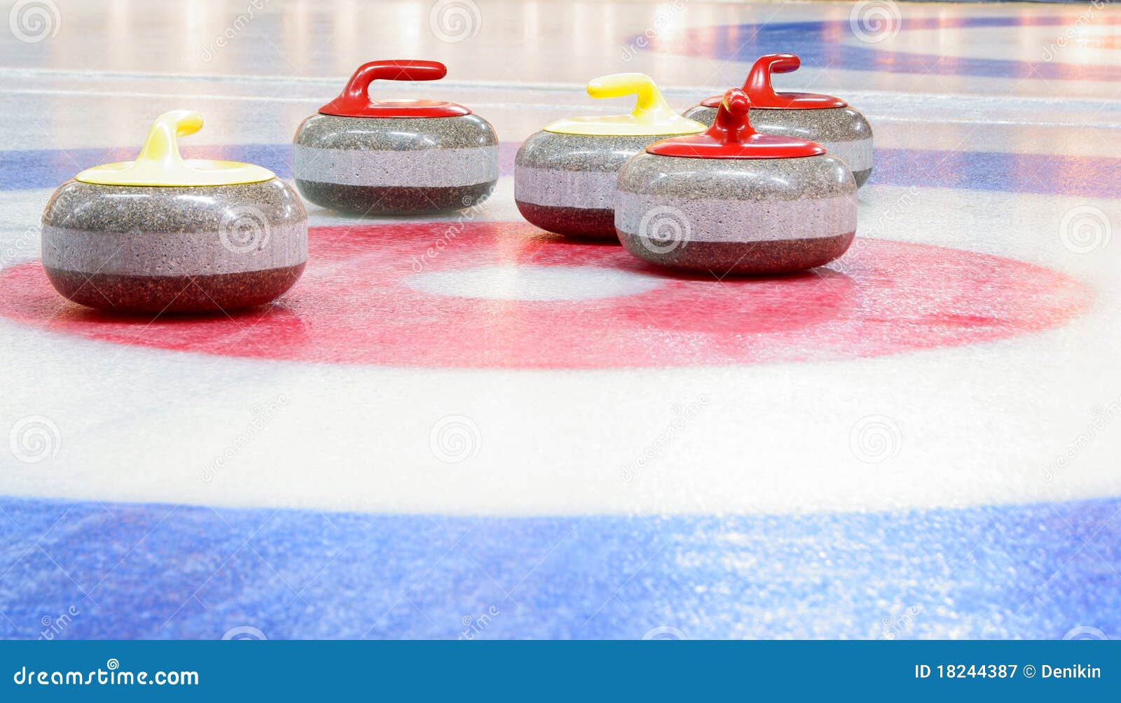 Curling stones stock image. Image of yellow, curling - 18244387