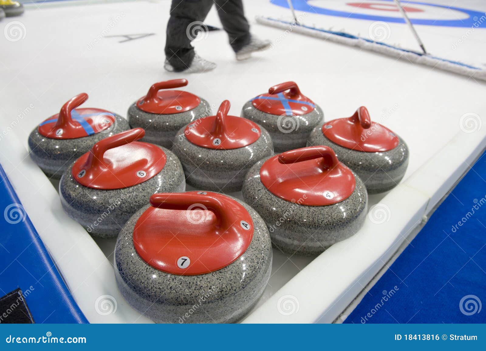 Curling stones stock photo. Image of target, group, angle - 18413816