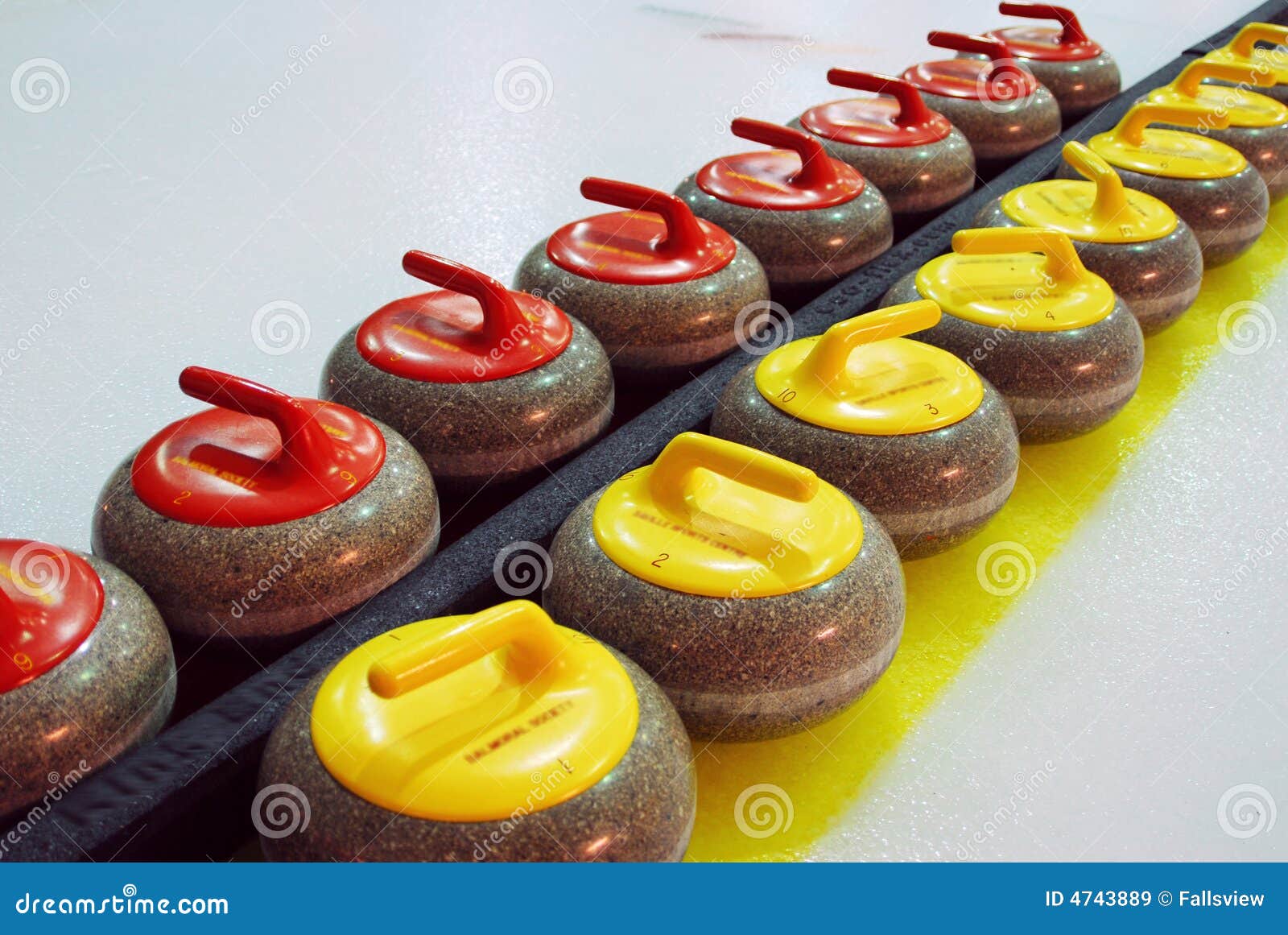 Curling stones on court stock image. Image of game, curling - 4743889