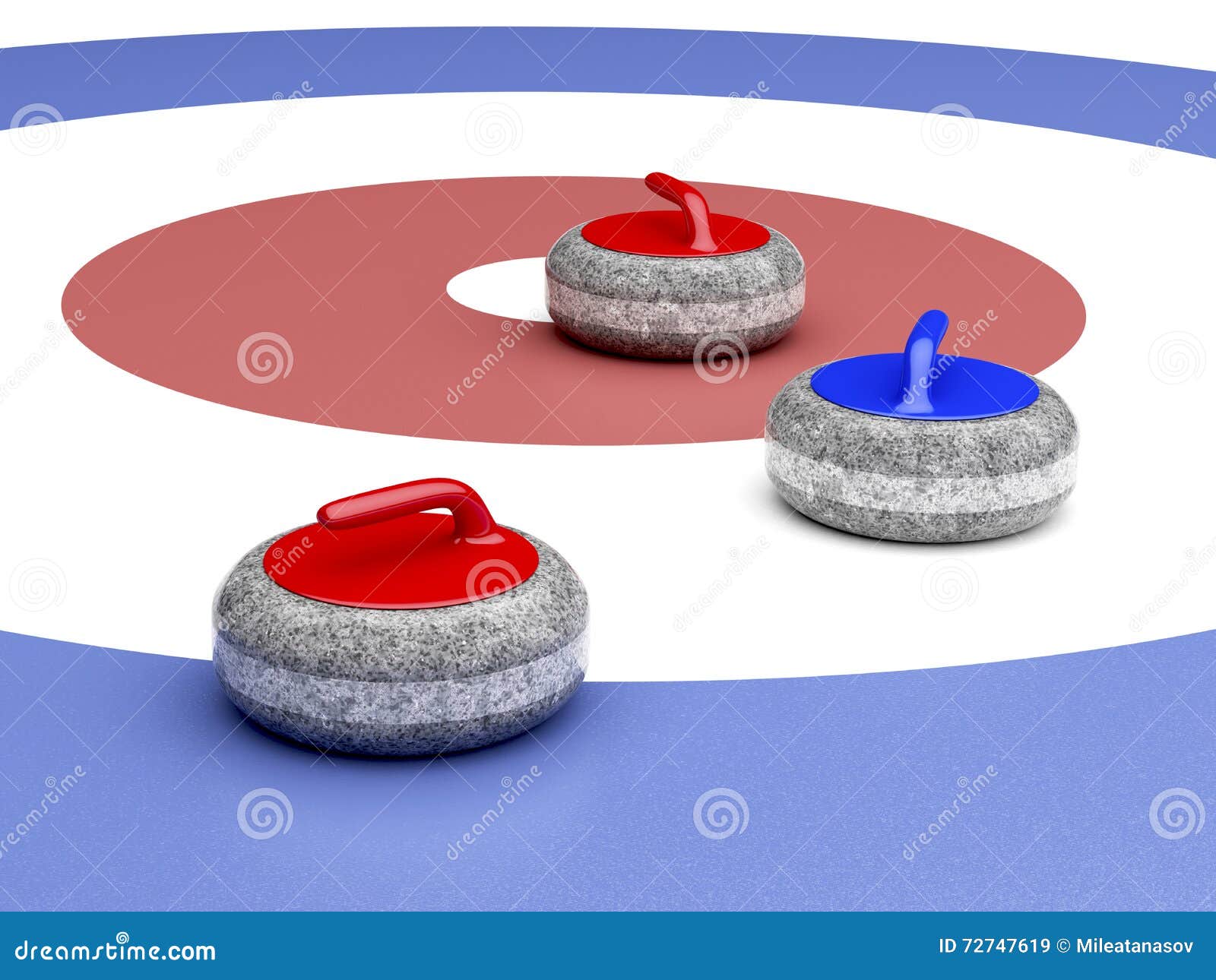 Curling stones on ice stock illustration. Illustration of sliding ...