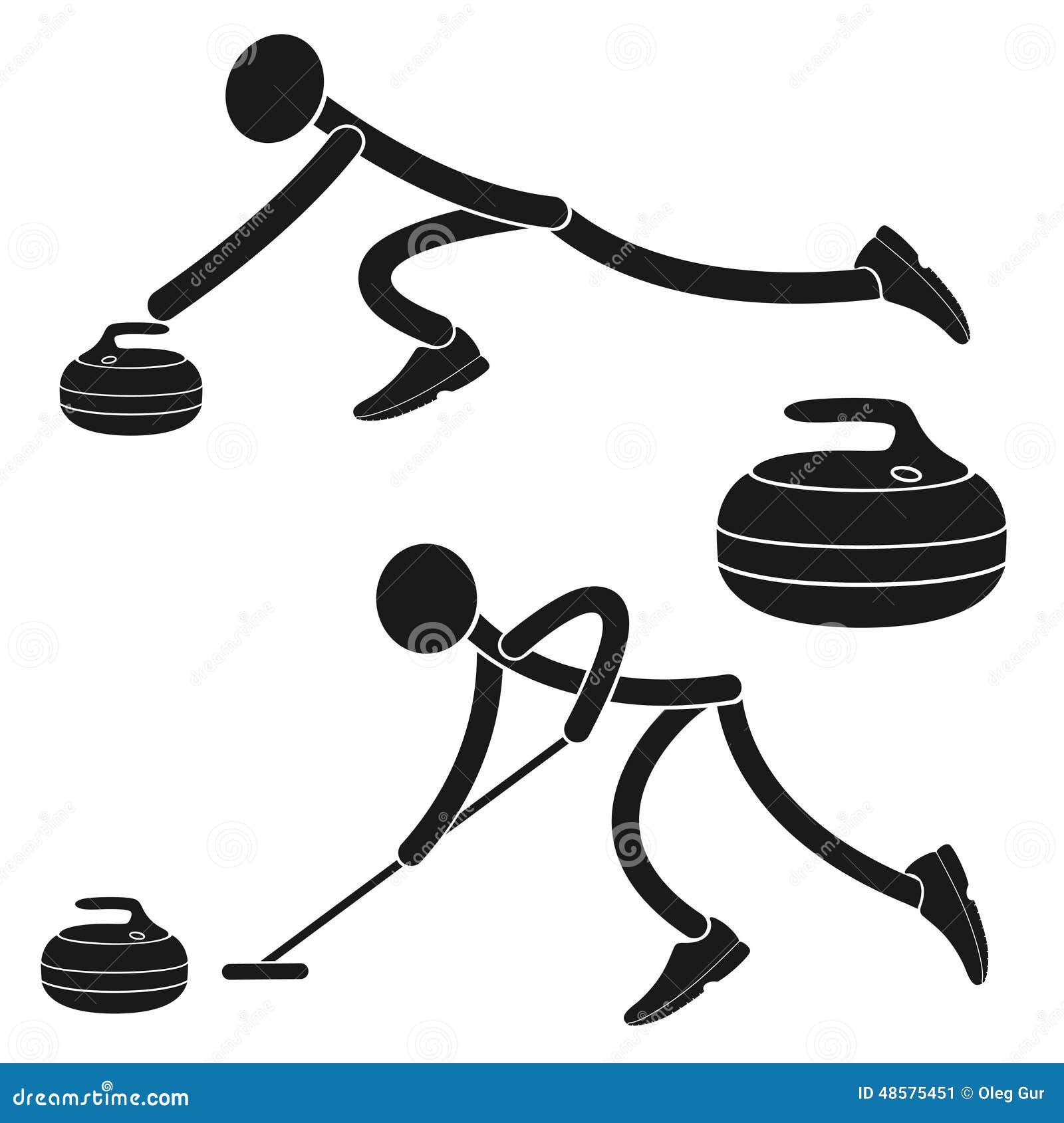 Curling stock vector. Illustration of humor, footwear - 48575451
