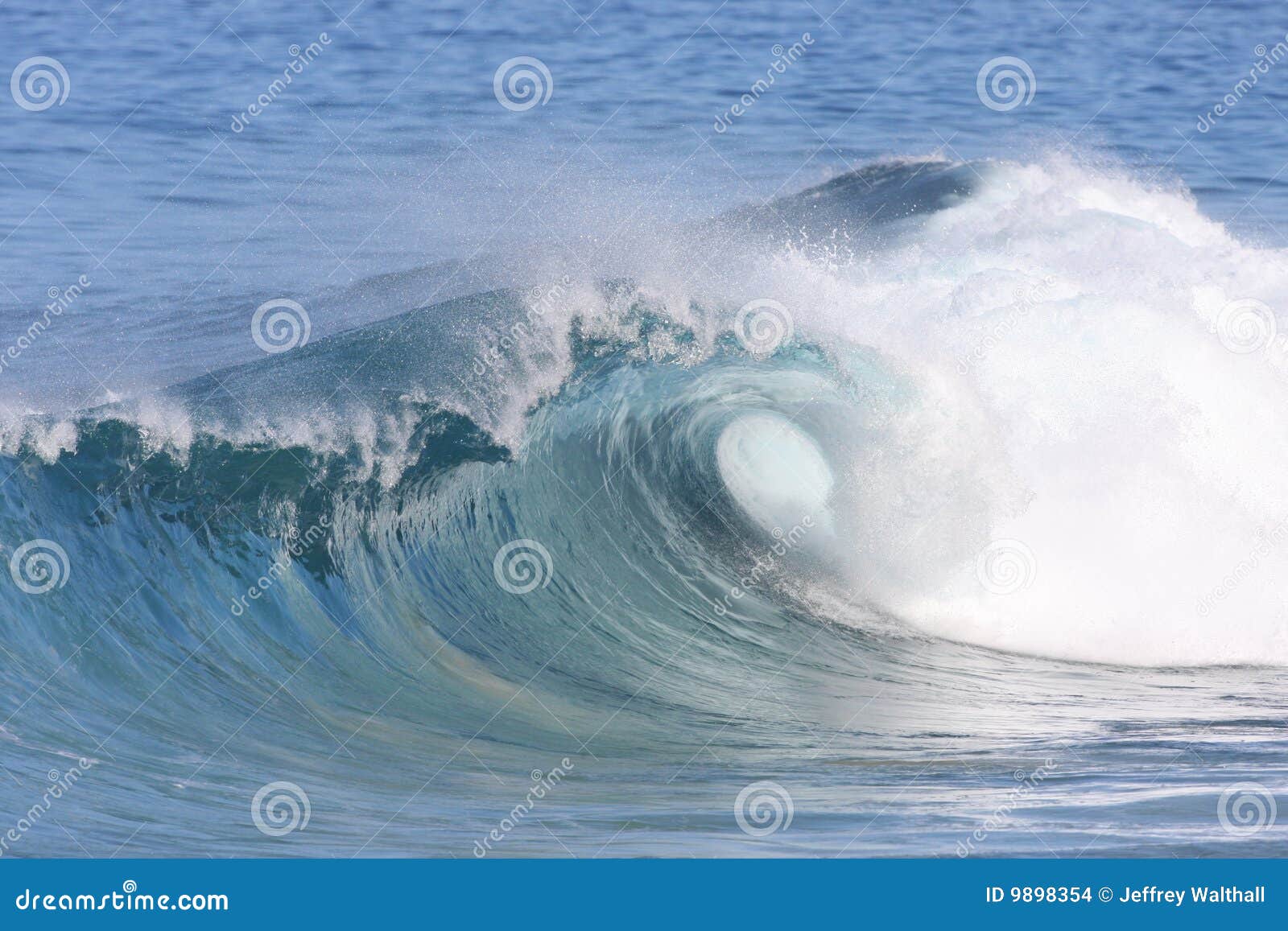 Curling wave stock photo. Image of nature, outdoor, blue - 9898354