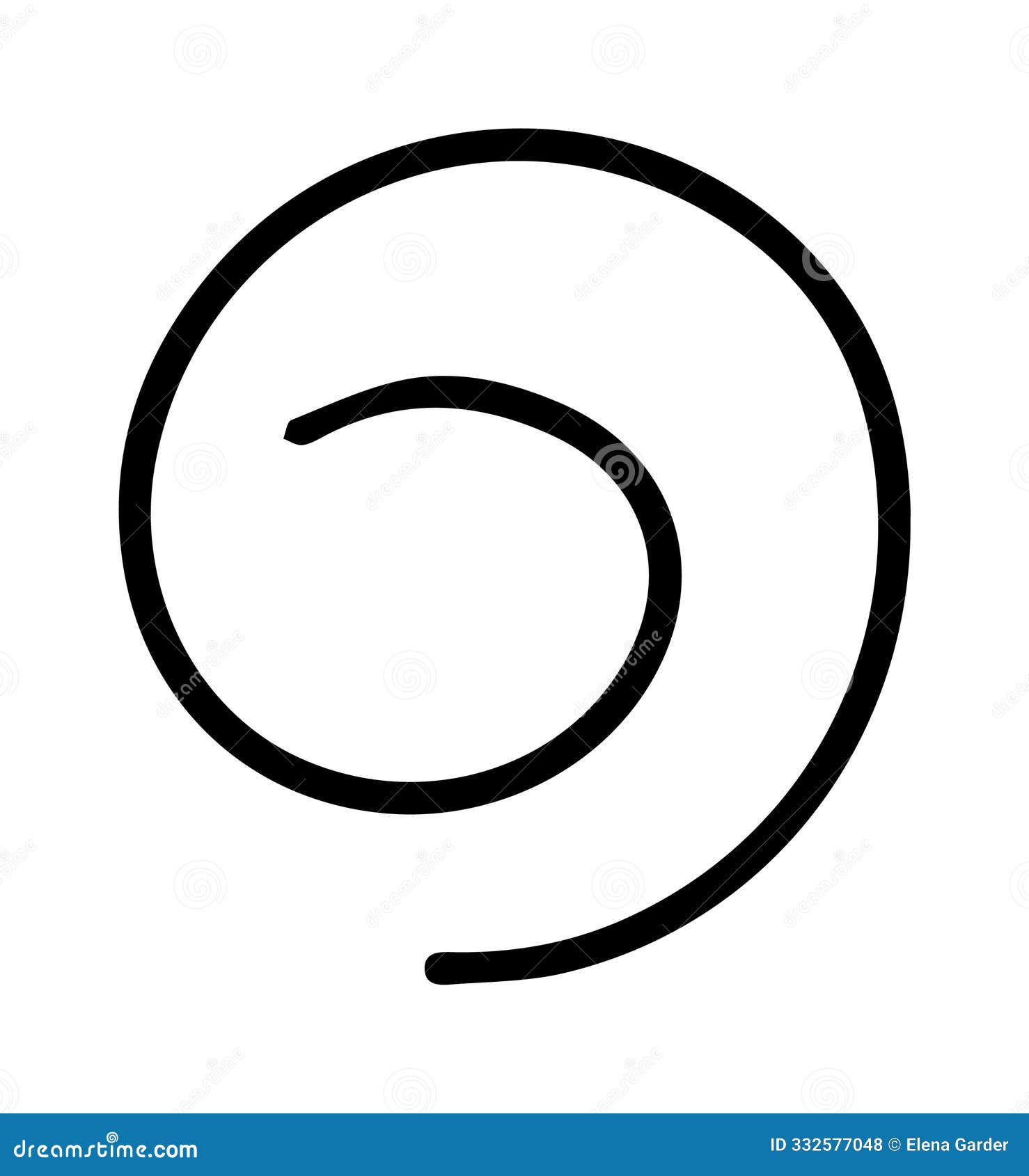 Curls Abstract Scribble. Hand Drawn Line. Doodle Decorative Curls ...