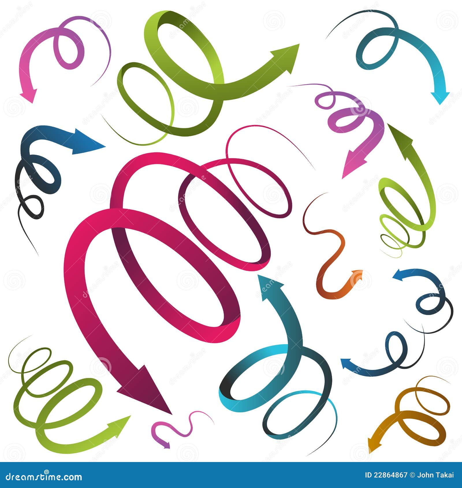 3d Coiled Arrows Vector Illustration | CartoonDealer.com #34604290