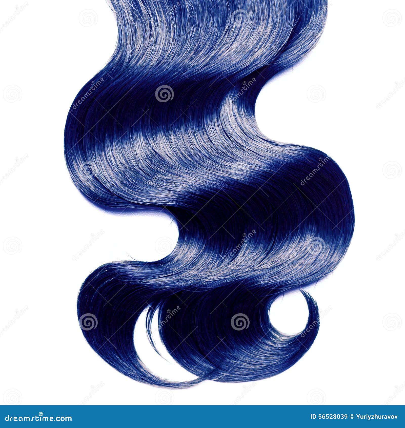 Curly blue hair over white stock image. Image of hair - 56528039