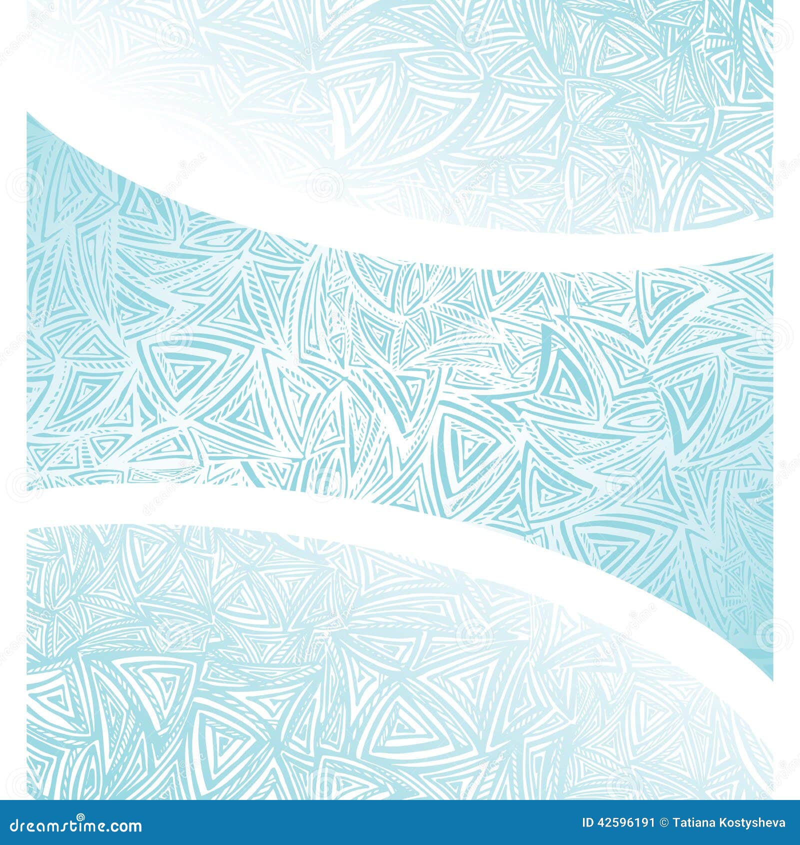 Curly Border Set with Abstract Triangles Stock Vector - Illustration of ...