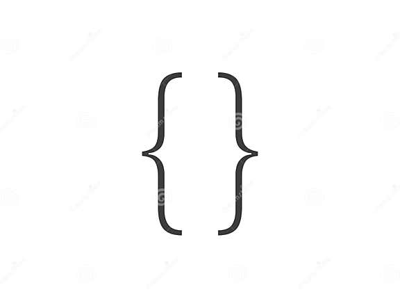 Curly Brace, Bracket, Code Icon. Vector Illustration. Stock Vector ...