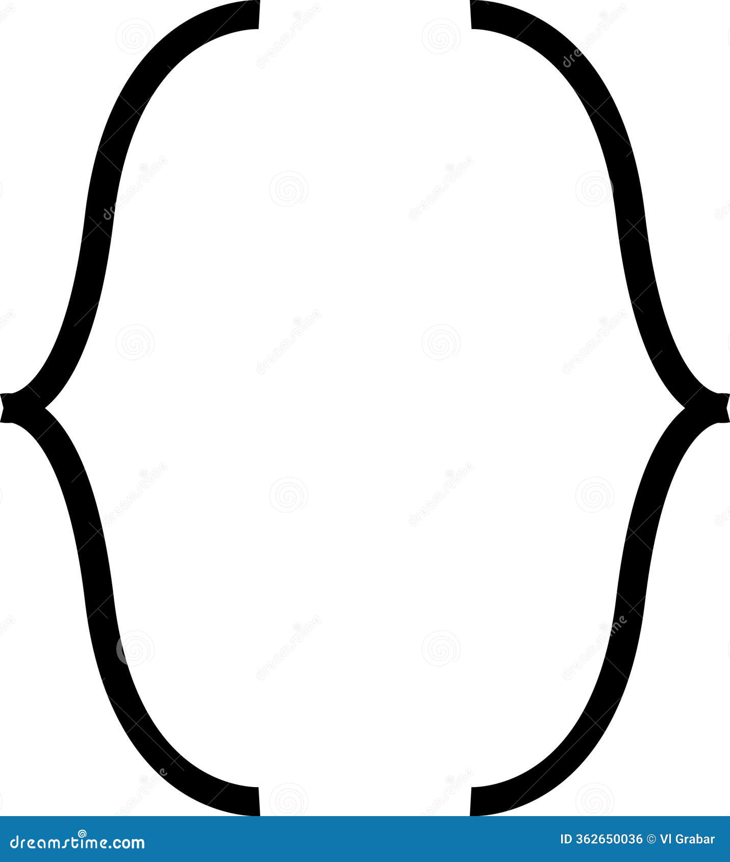 Curly Braces, Double Symmetric Brackets. Vector Typography Symbols Pair ...