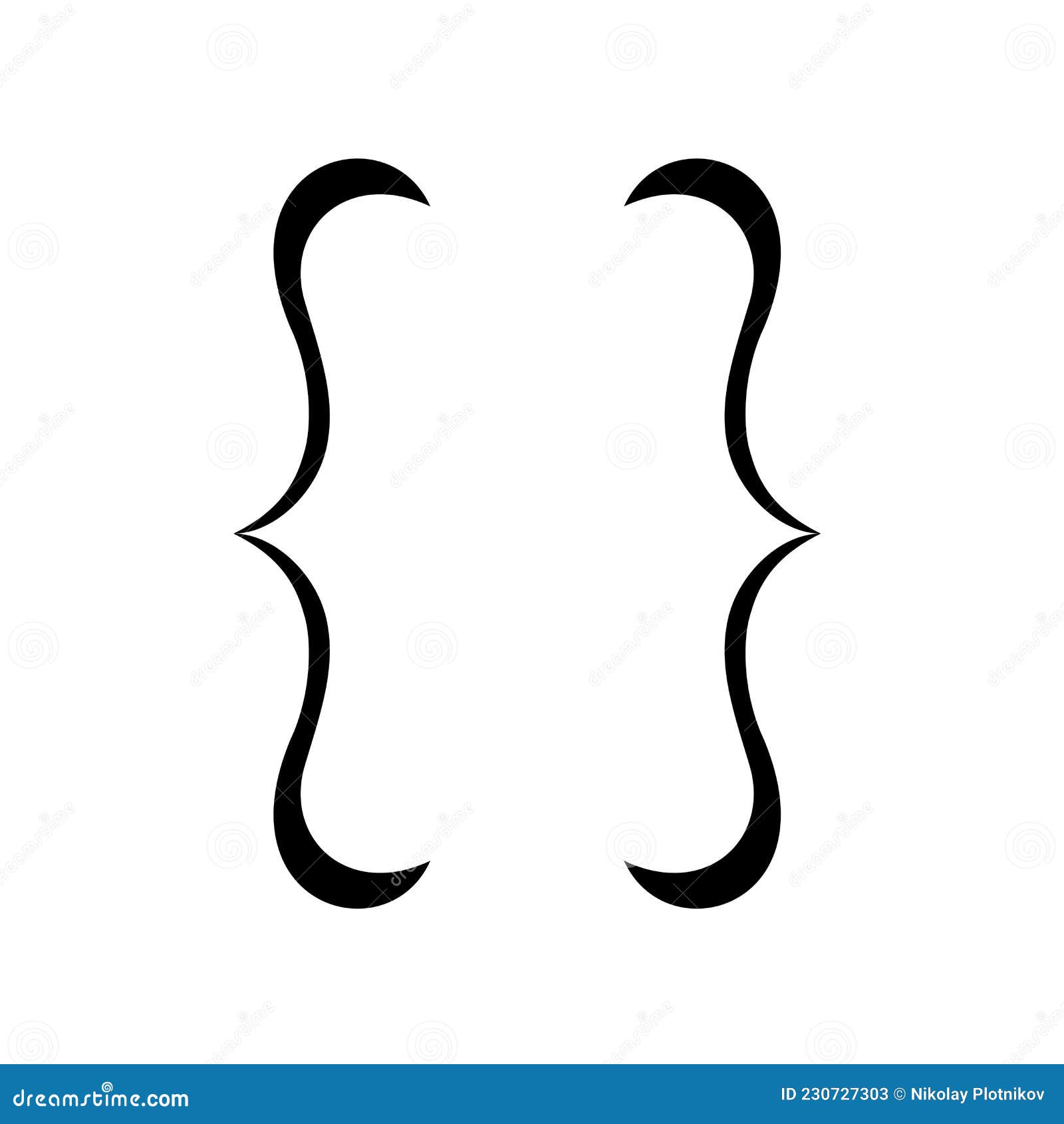 Curly Braces. Parenthesis School Signs Print Brackets Vector Symbols ... Curly Braces. Parenthesis School Signs Print Brackets Vector Symbols ...