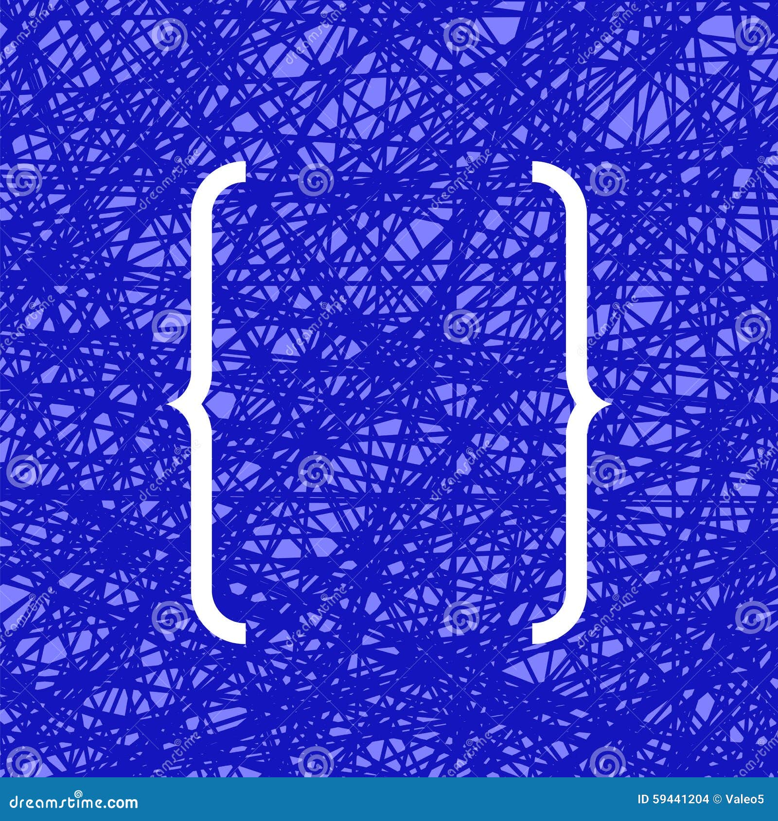 Curly Bracket Icon stock illustration. Illustration of display - 59441204