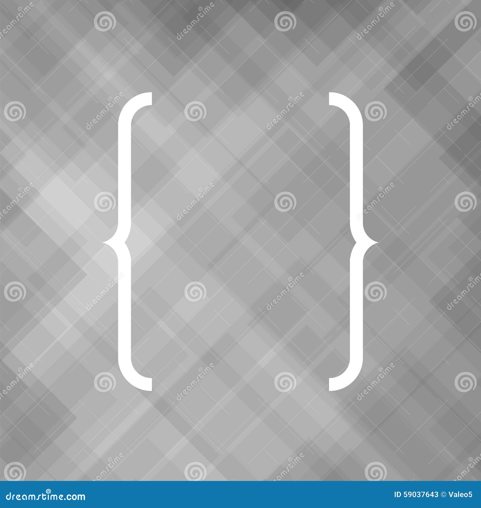 Curly Bracket Icon stock vector. Illustration of fashion - 59037643