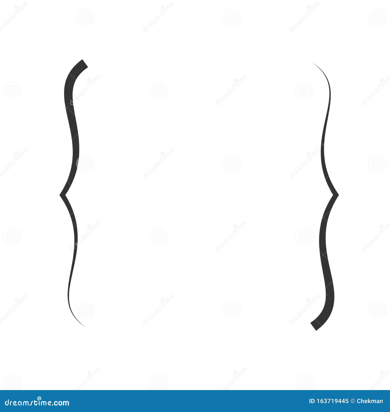 Curly Brackets for Text. Vector Parentheses Stock Illustration ...