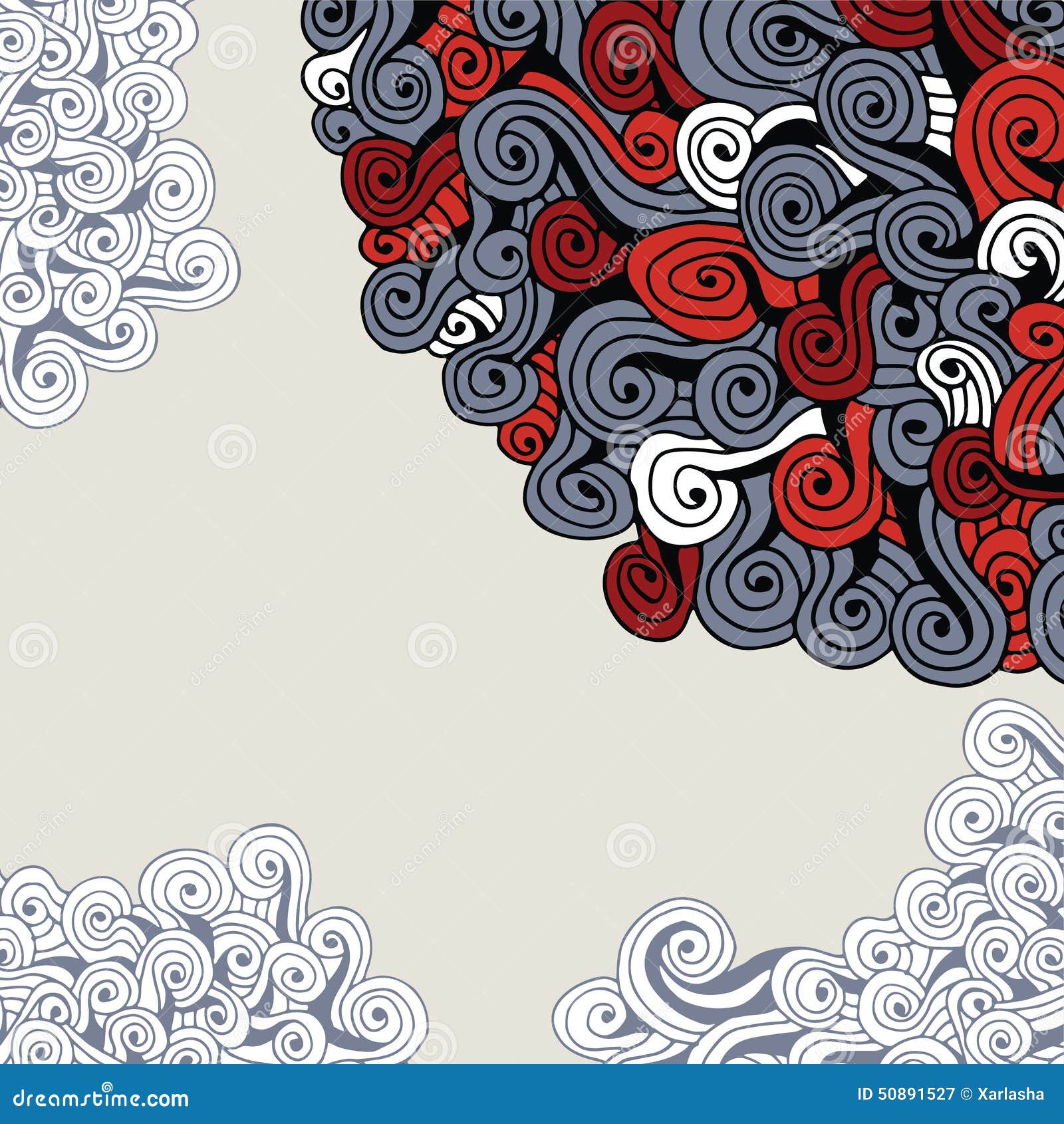 Curly Card stock vector. Illustration of greeting, invitation - 50891527