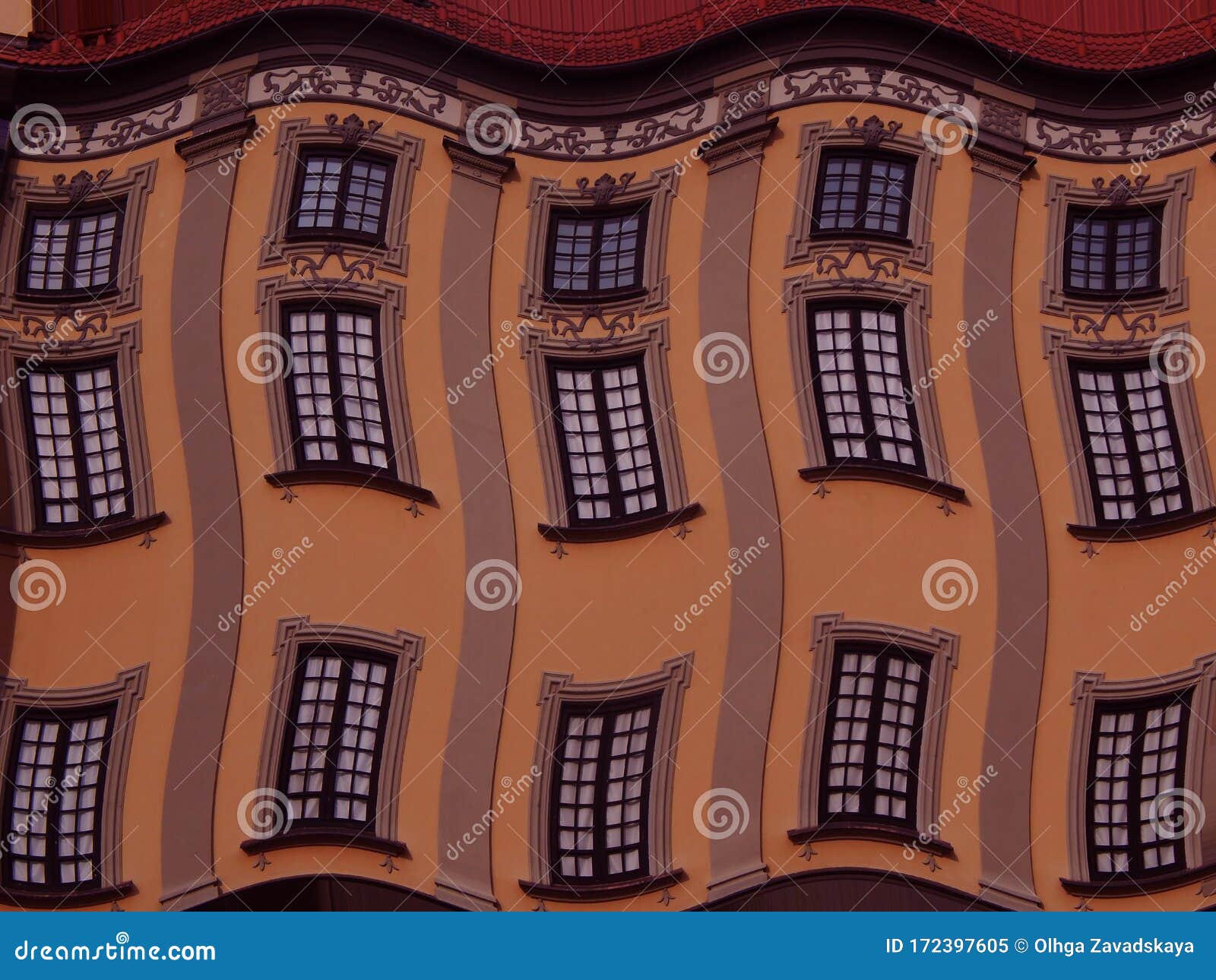 Curly castle windows stock image. Image of historical - 172397605