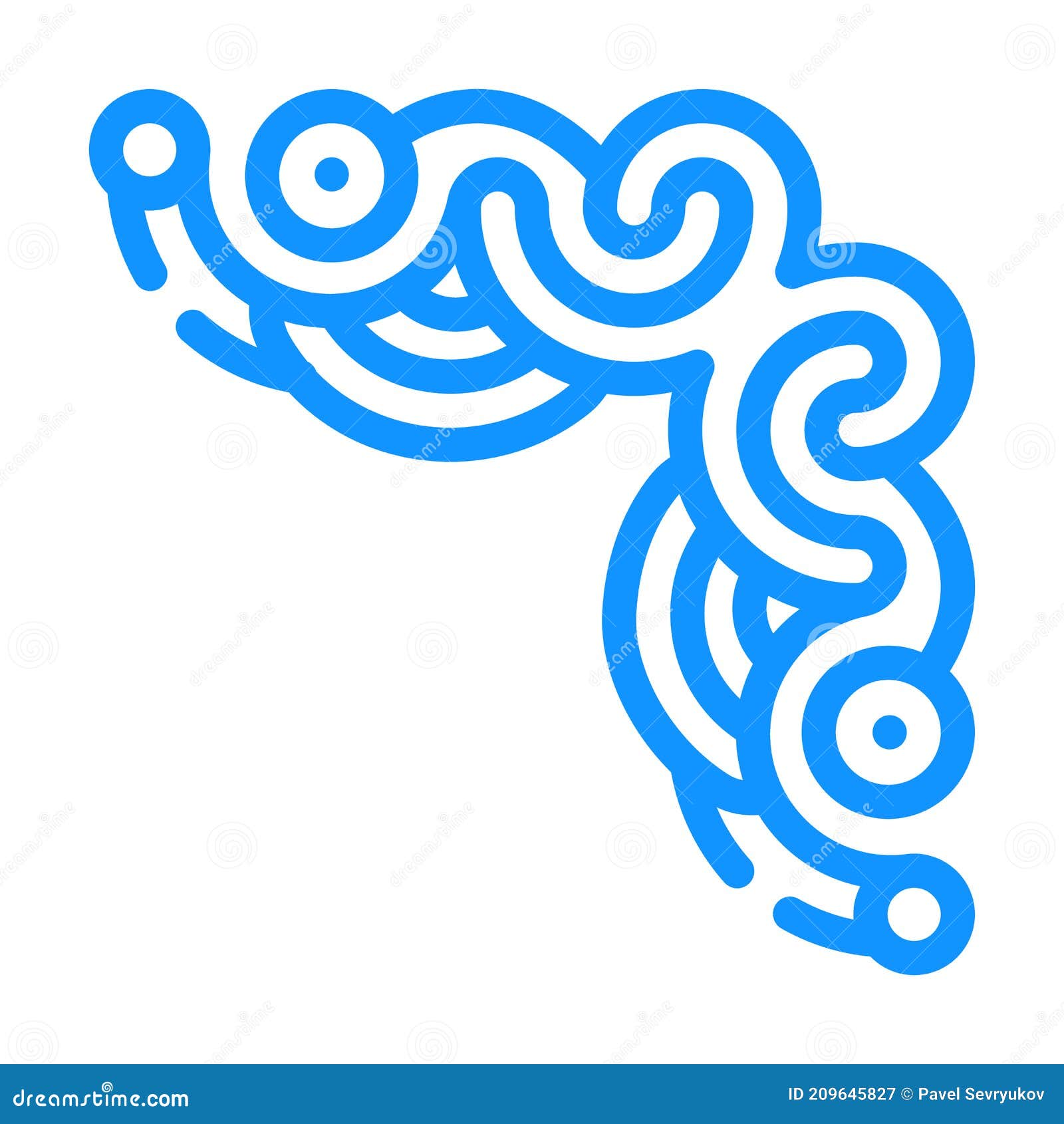 Curly Corner Color Icon Vector Illustration Flat Stock Vector ...