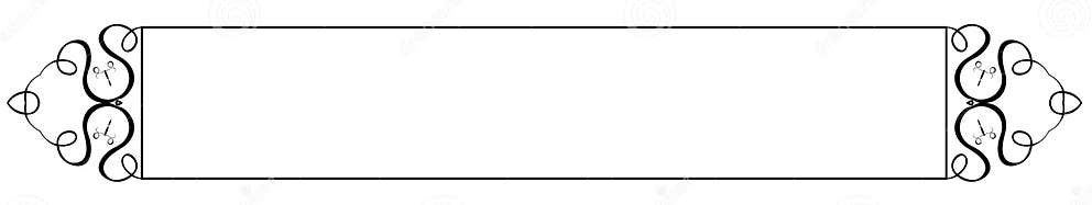 Curly Decorative Banner Scroll Stock Illustration - Illustration of ...