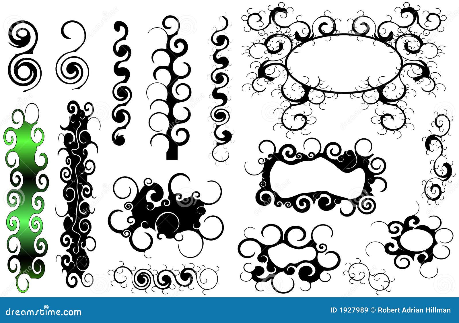 Curly design elements stock vector. Illustration of selection - 1927989