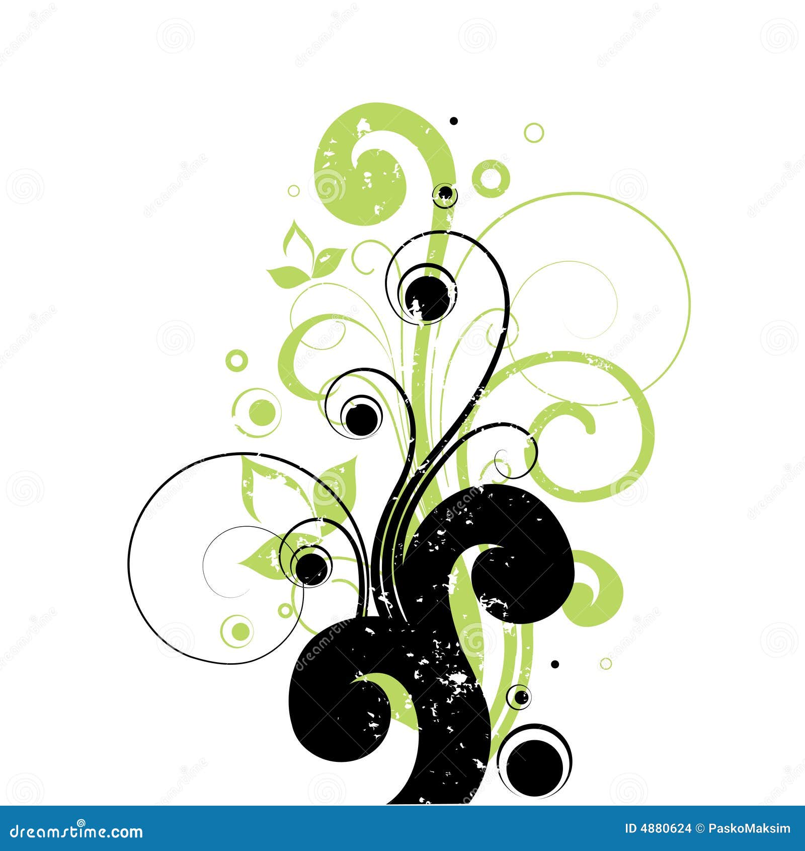 Curly floral background stock vector. Illustration of beauty - 4880624