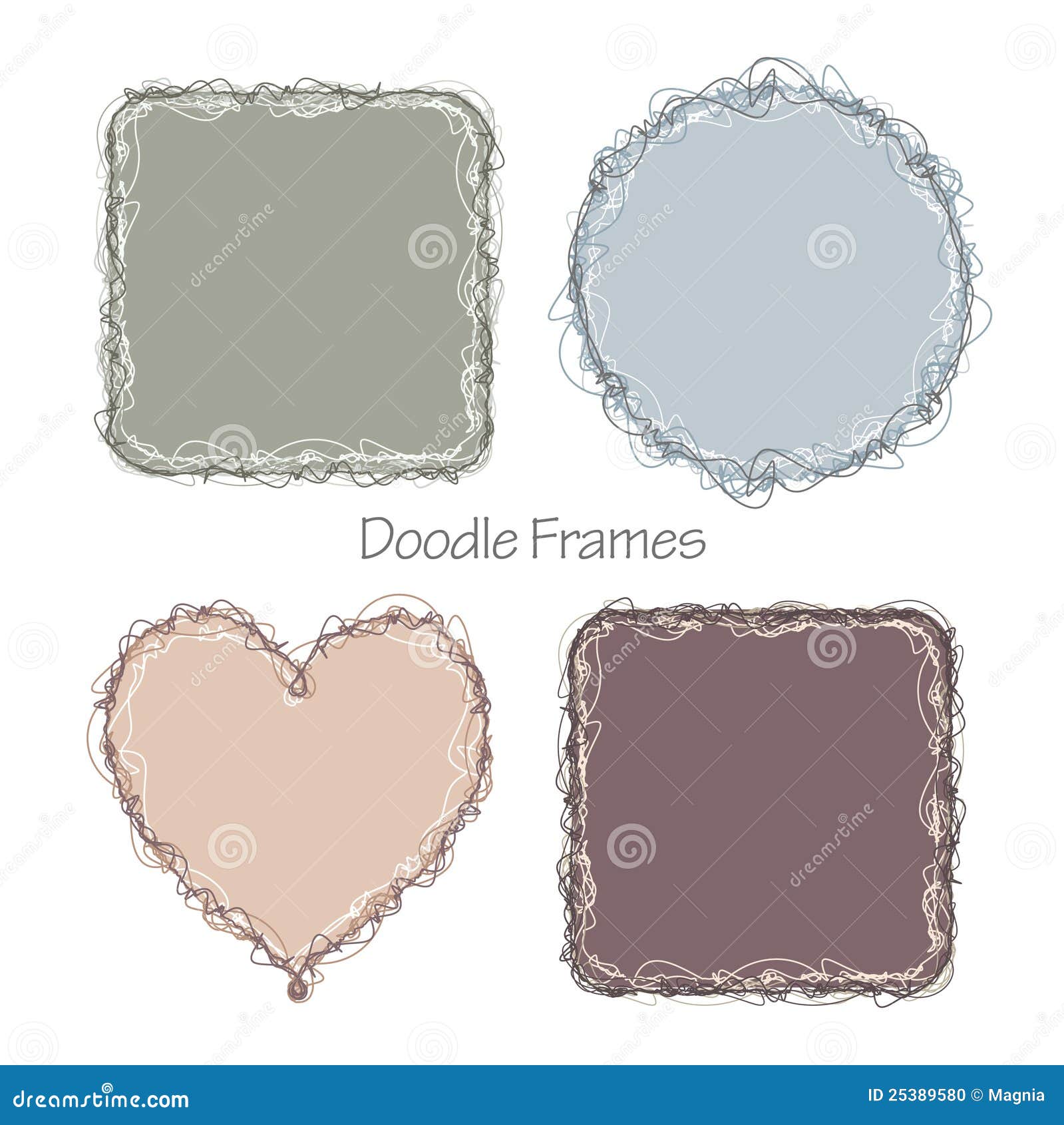 Curly frames stock vector. Illustration of label, blue - 25389580