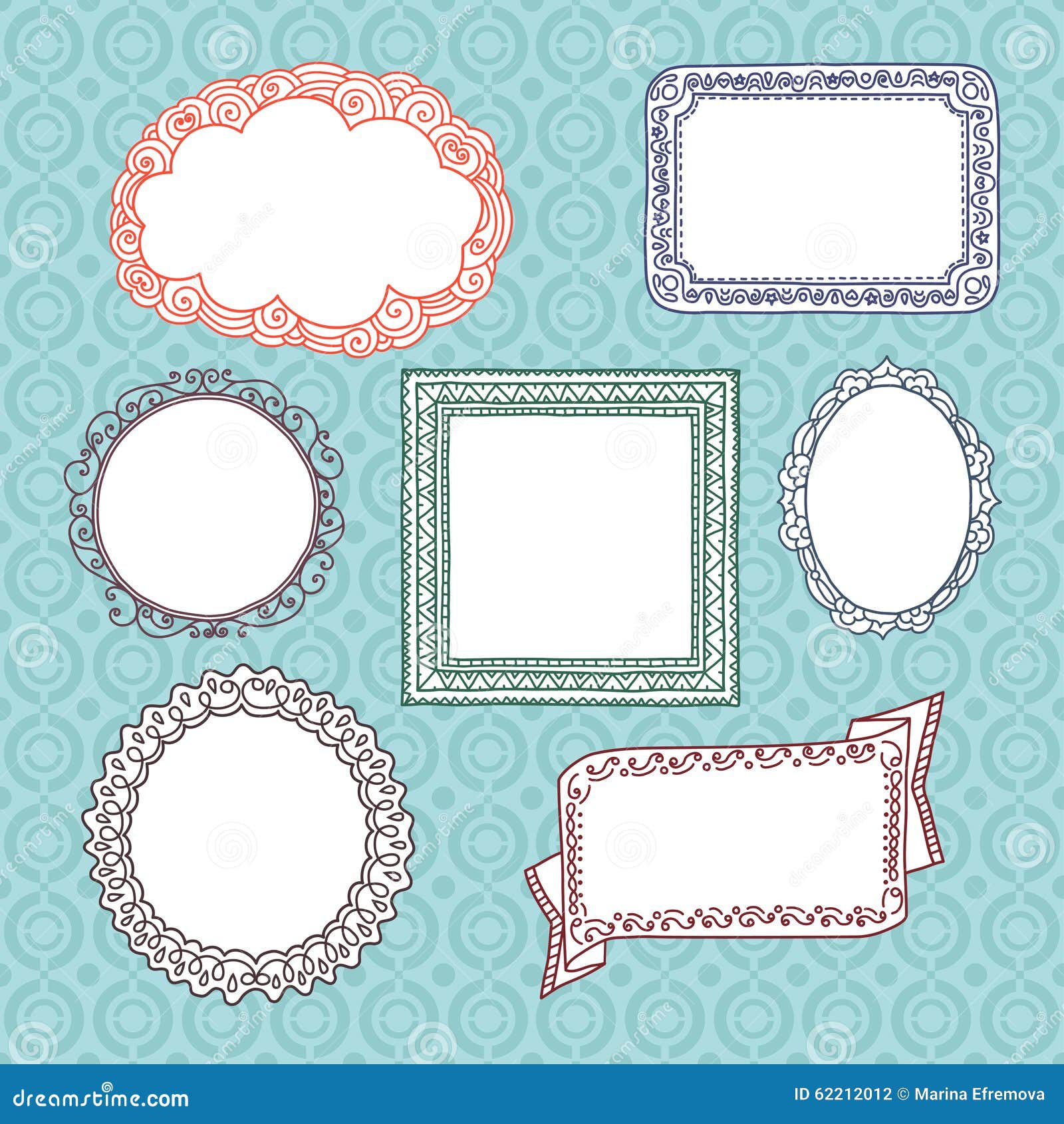 Curly Frames, Ornate Elements And Borders Cartoon Vector ...