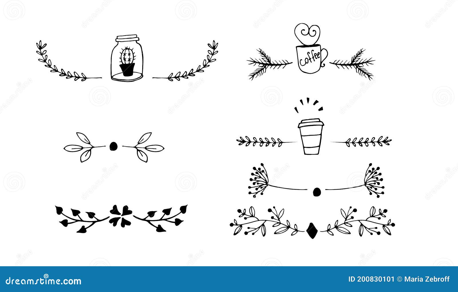 Curly Frames, Ornate Elements and Borders Stock Vector - Illustration ...