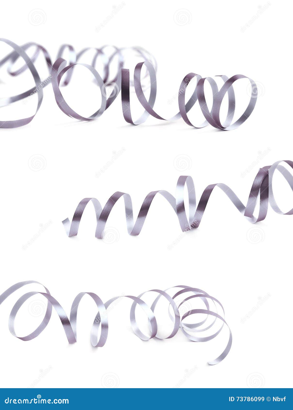 Curly and Glossy Ribbon Isolated Stock Image - Image of greeting ...