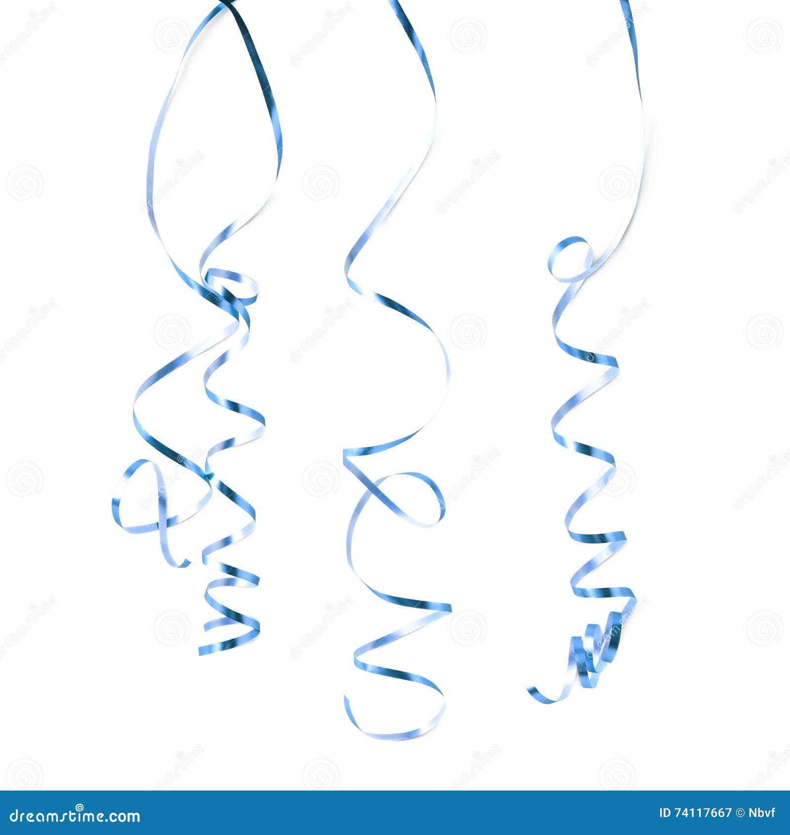 Curly and Glossy Ribbon Isolated Stock Image - Image of season ...