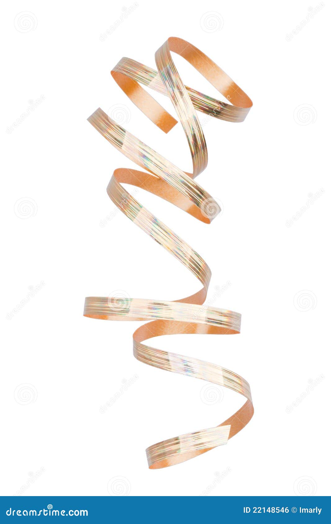 Curly gold ribbon stock photo. Image of party, closeup - 22148546