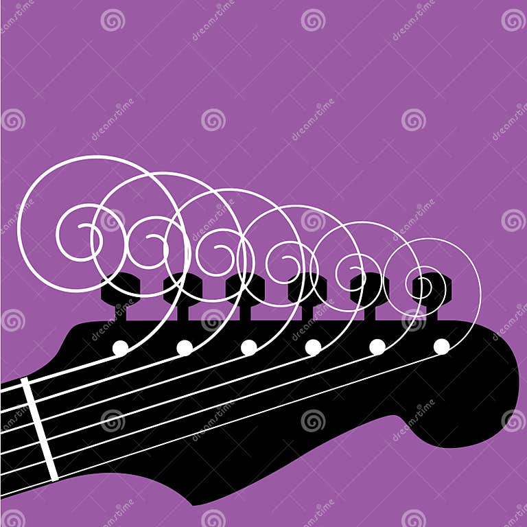 Curly guitar strings stock vector. Illustration of musical - 5429187
