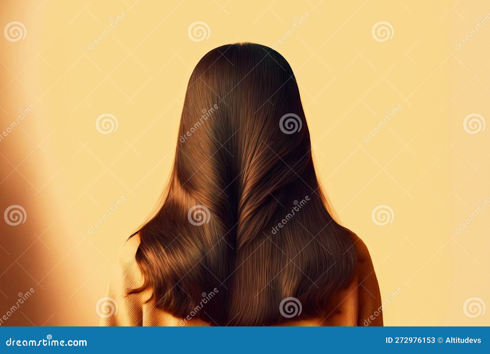 Curly hair in the back stock illustration. Illustration of beautiful ...