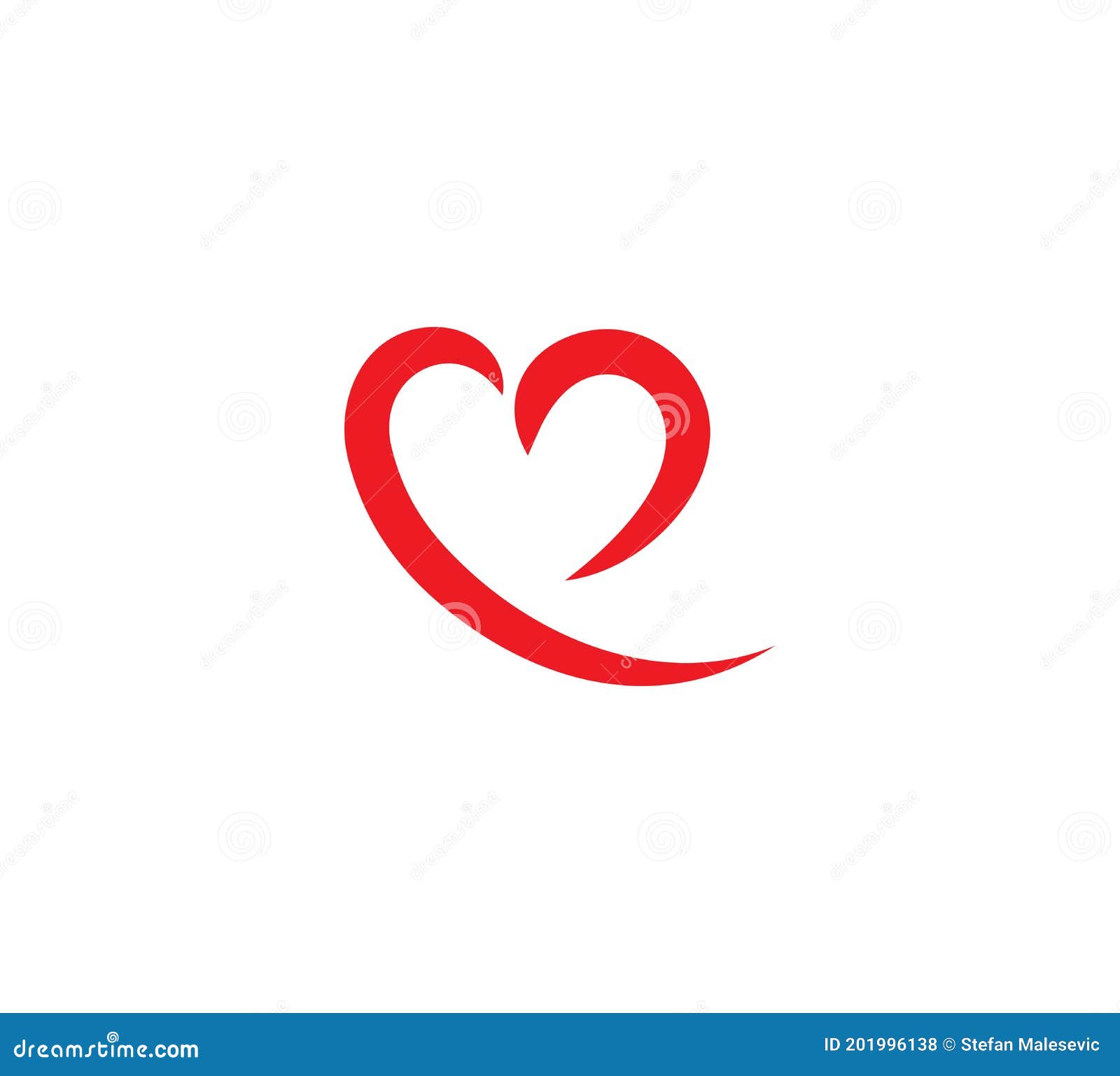 Curly heart stock vector. Illustration of romance, frame - 201996138