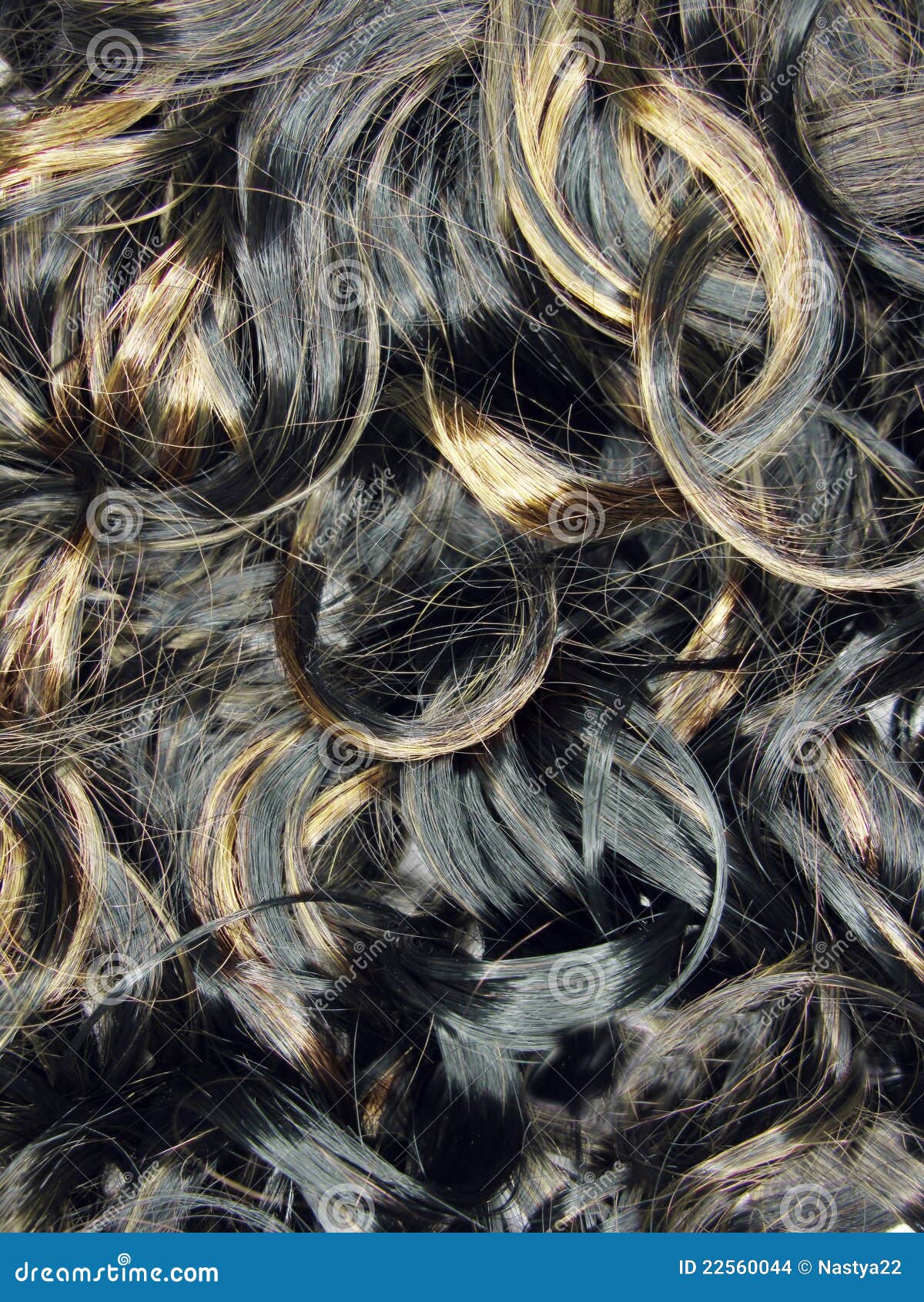 Curly Highlight Hair Texture Background Stock Photo - Image of ringlet ...