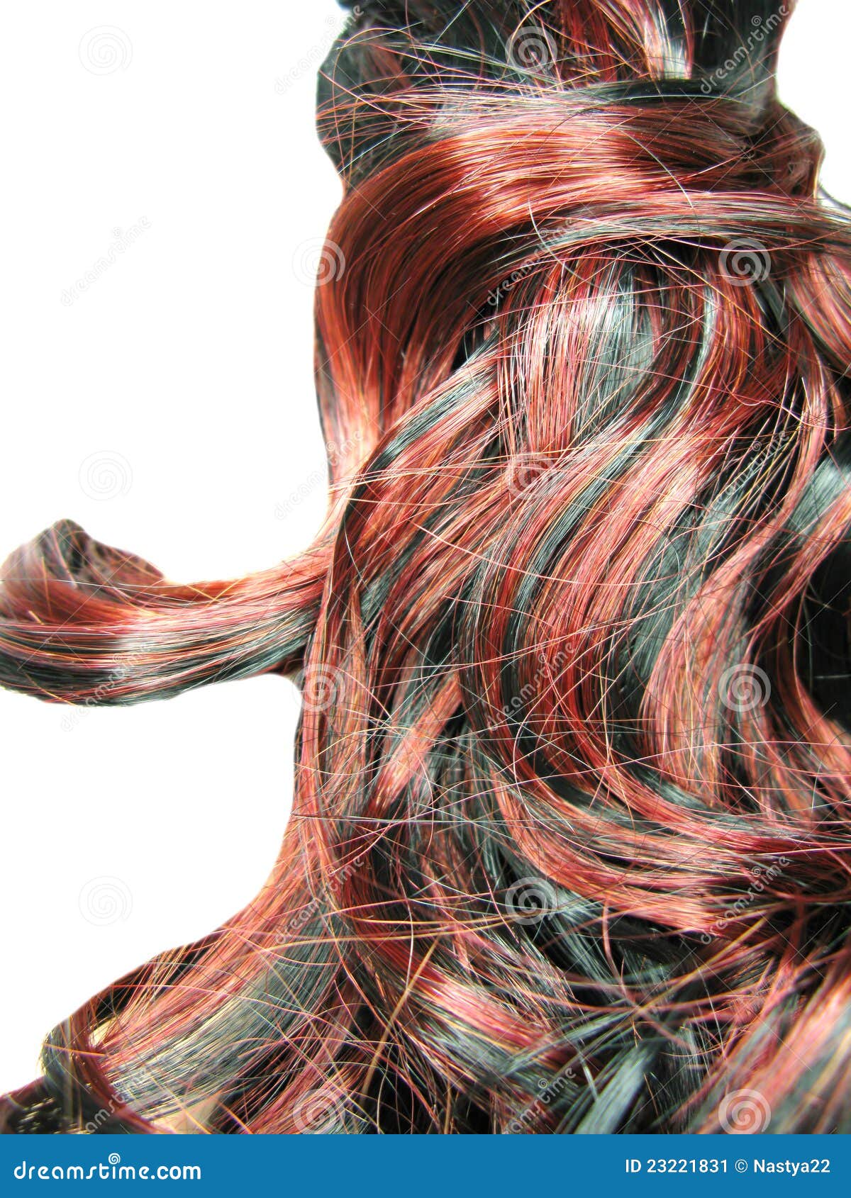 Curly Highlight Hair Texture Background Stock Image - Image of isolated ...