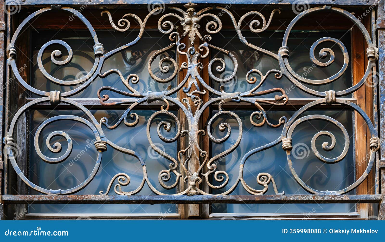 Curly Iron Grating on the Window Stock Photo - Image of stucco, decor ...