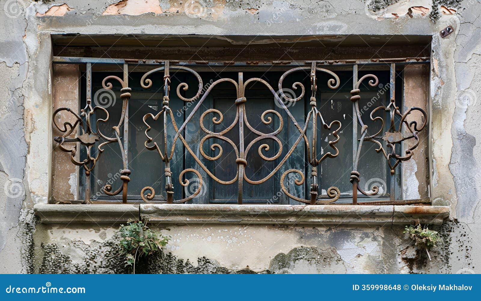 Curly Iron Grating on the Window Stock Photo - Image of america ...
