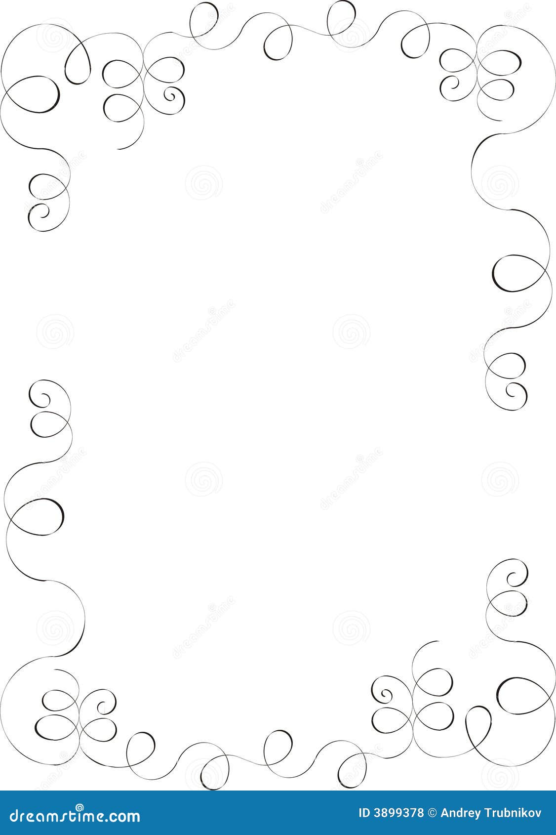 Curly Line Border Stock Photography | CartoonDealer.com #3899378
