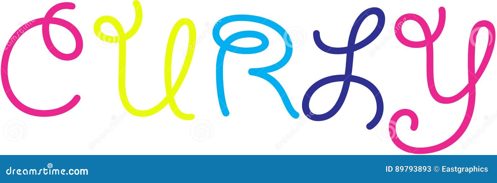 Curly Logo stock vector. Illustration of beautiful, concept - 89793893