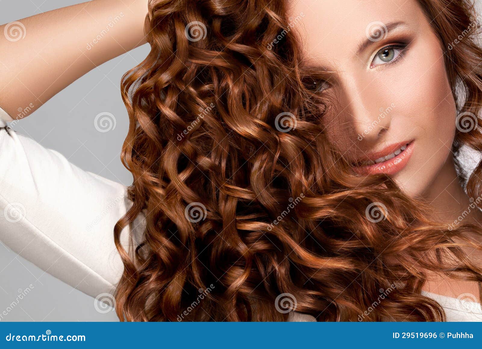 Curly Long Hair. High Quality Image Stock Photo - Image of closeup ...