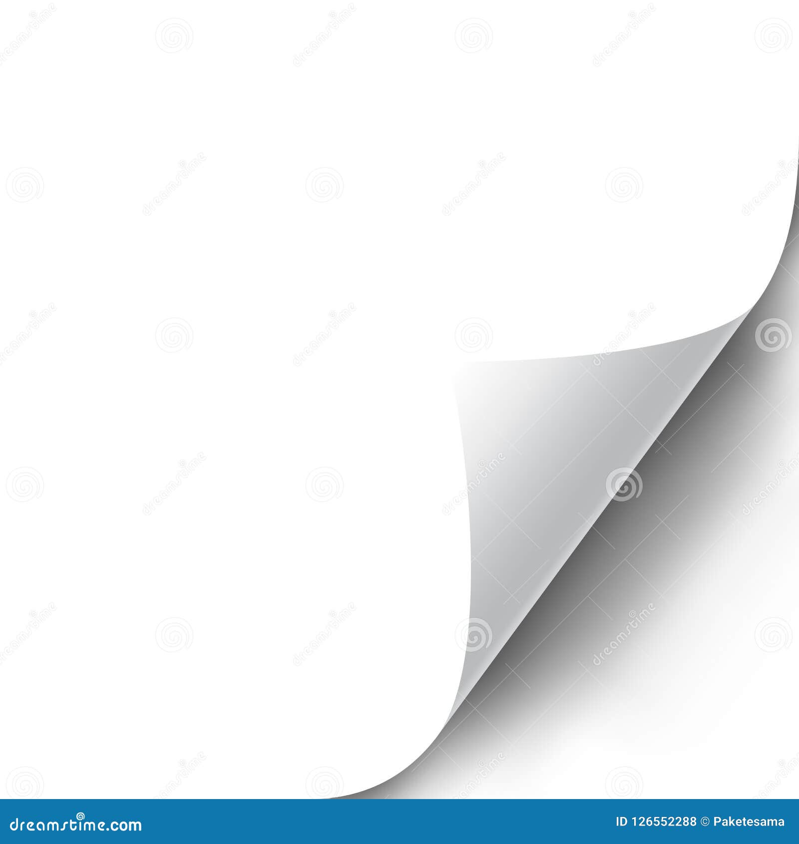 Curly Page Corner stock vector. Illustration of page - 126552288