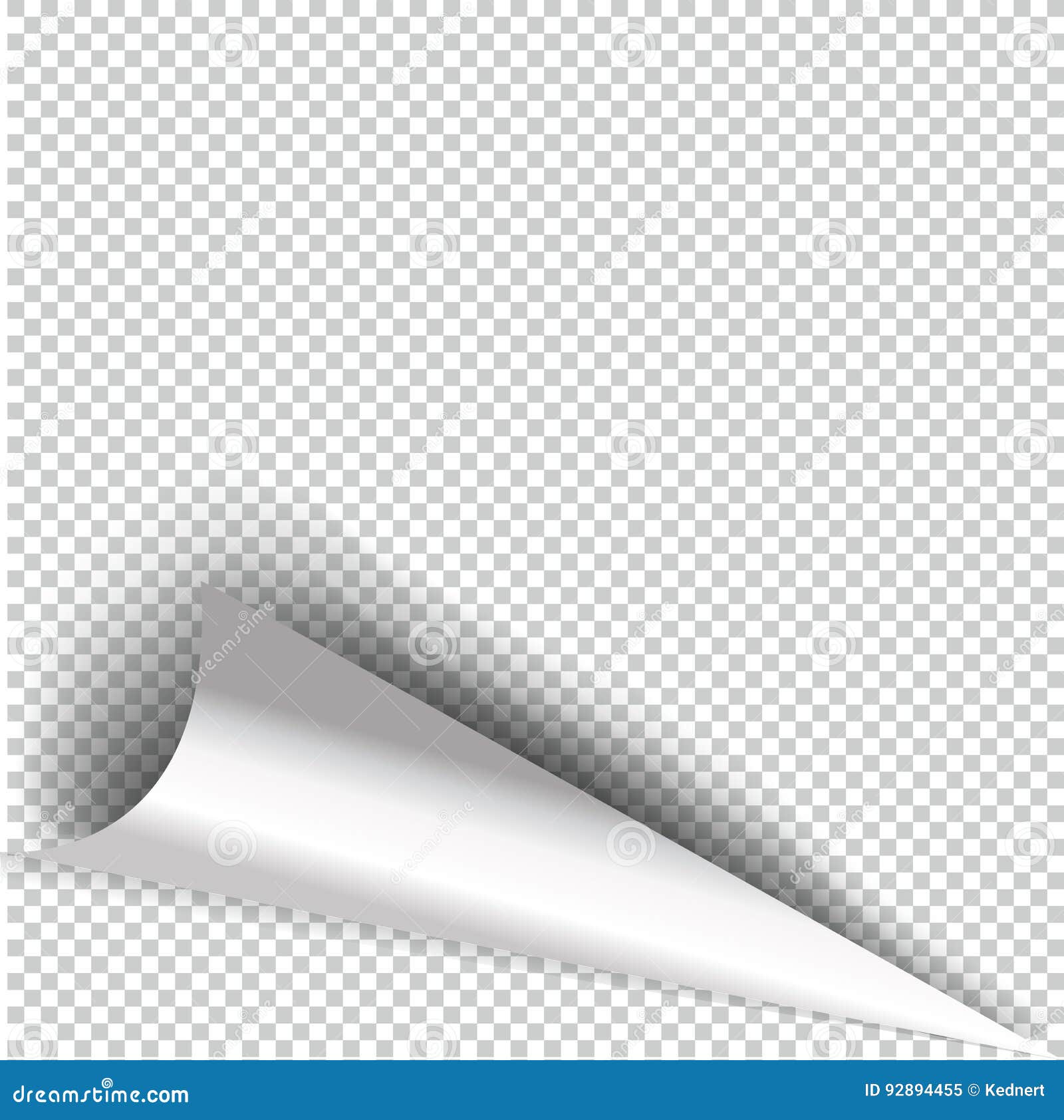 Curly Page Corner Realistic Illustration. Curled Corners Set. Paper ...