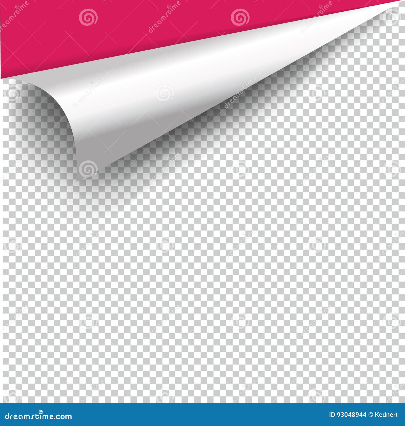 Curly Page Corner Realistic Illustration. Curled Corners Set. Paper ...