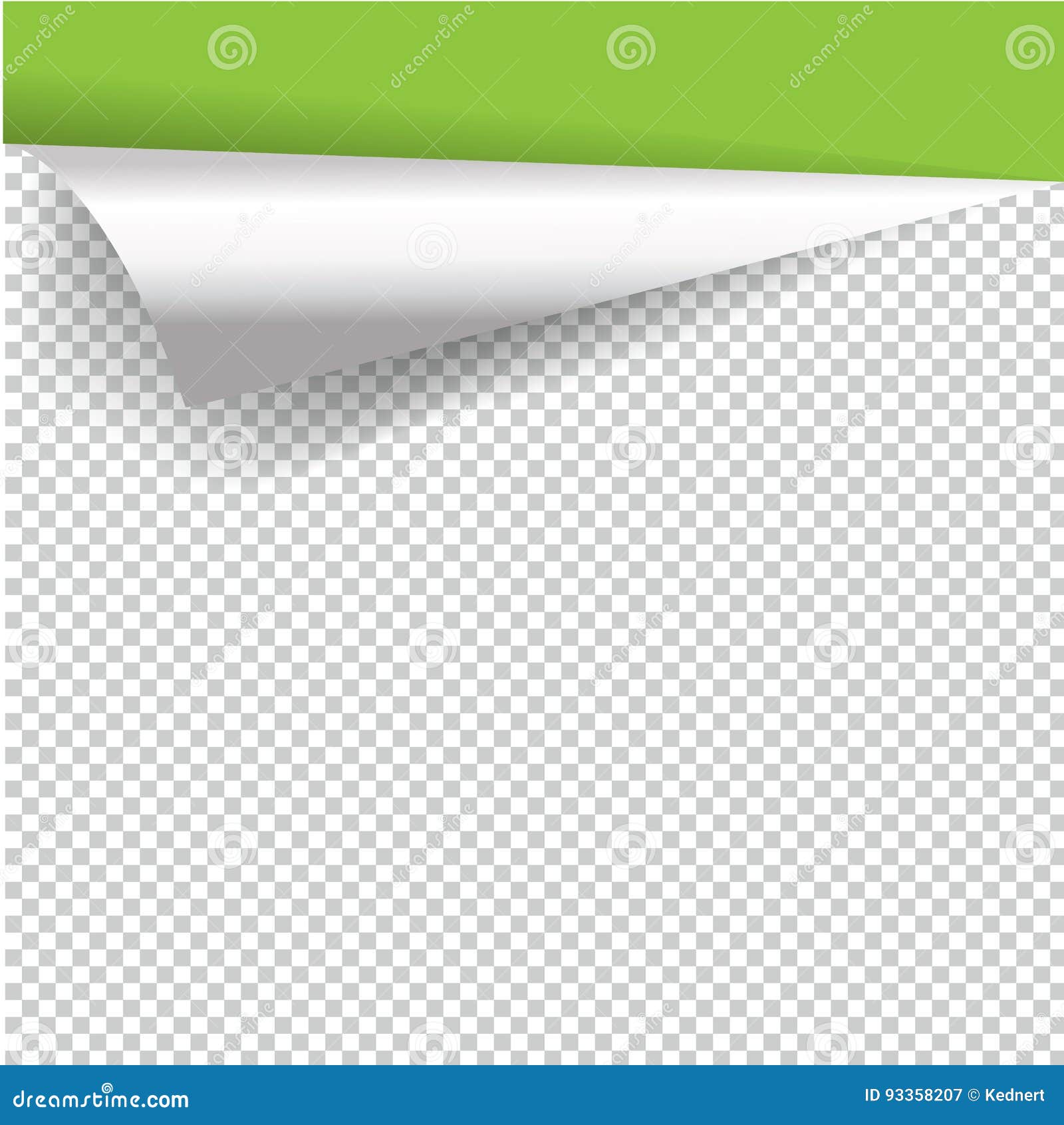 Curly Page Corner Realistic Illustration. Curled Corners Set. Paper ...