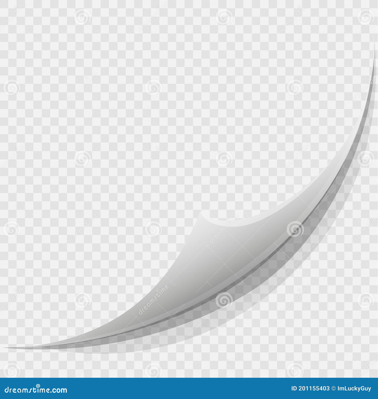 Curly Page Corner on Transparent Background. Vector Stock Illustration ...